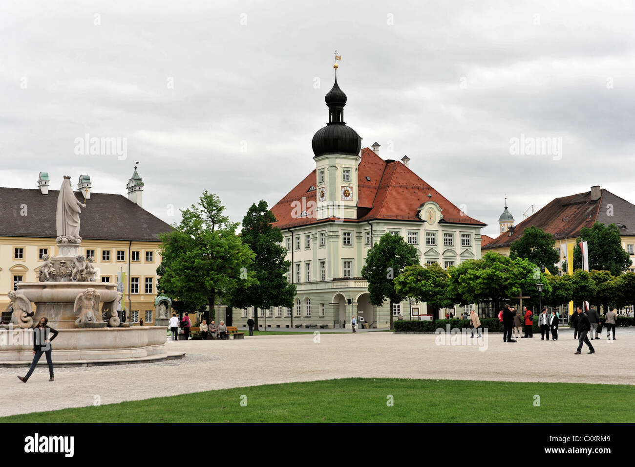 Kapellplatz square, Altoetting, Chiemgau, Bavaria Stock Photo - Alamy