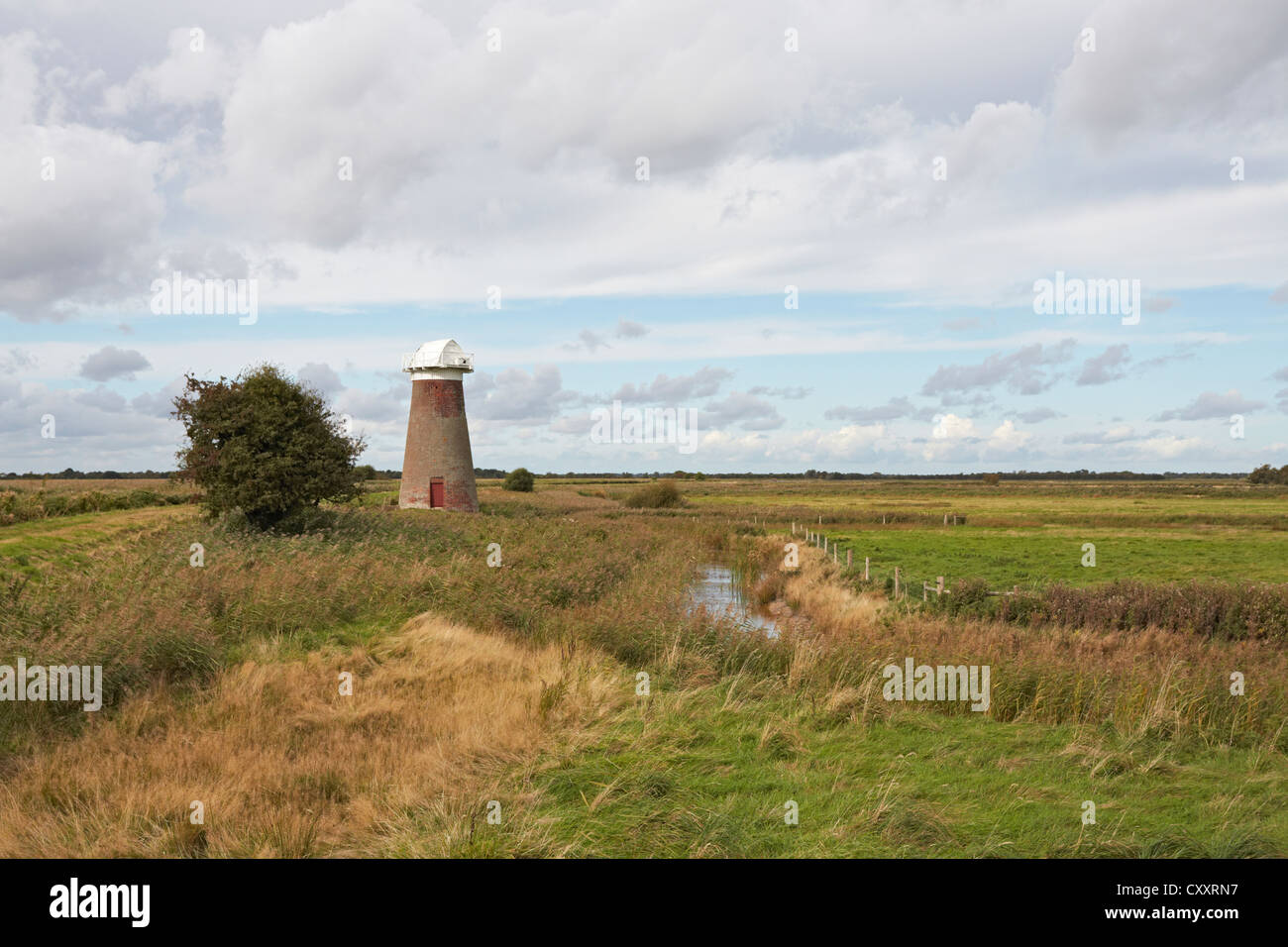 Norfolk West Somerton drainage windmill Stock Photo - Alamy