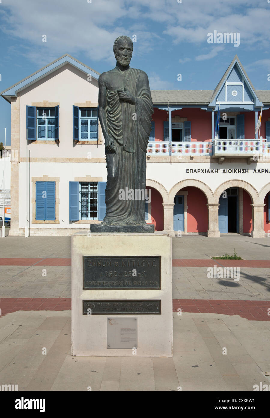 Statue of Zeno, Larnaca, Cyprus Stock Photo - Alamy