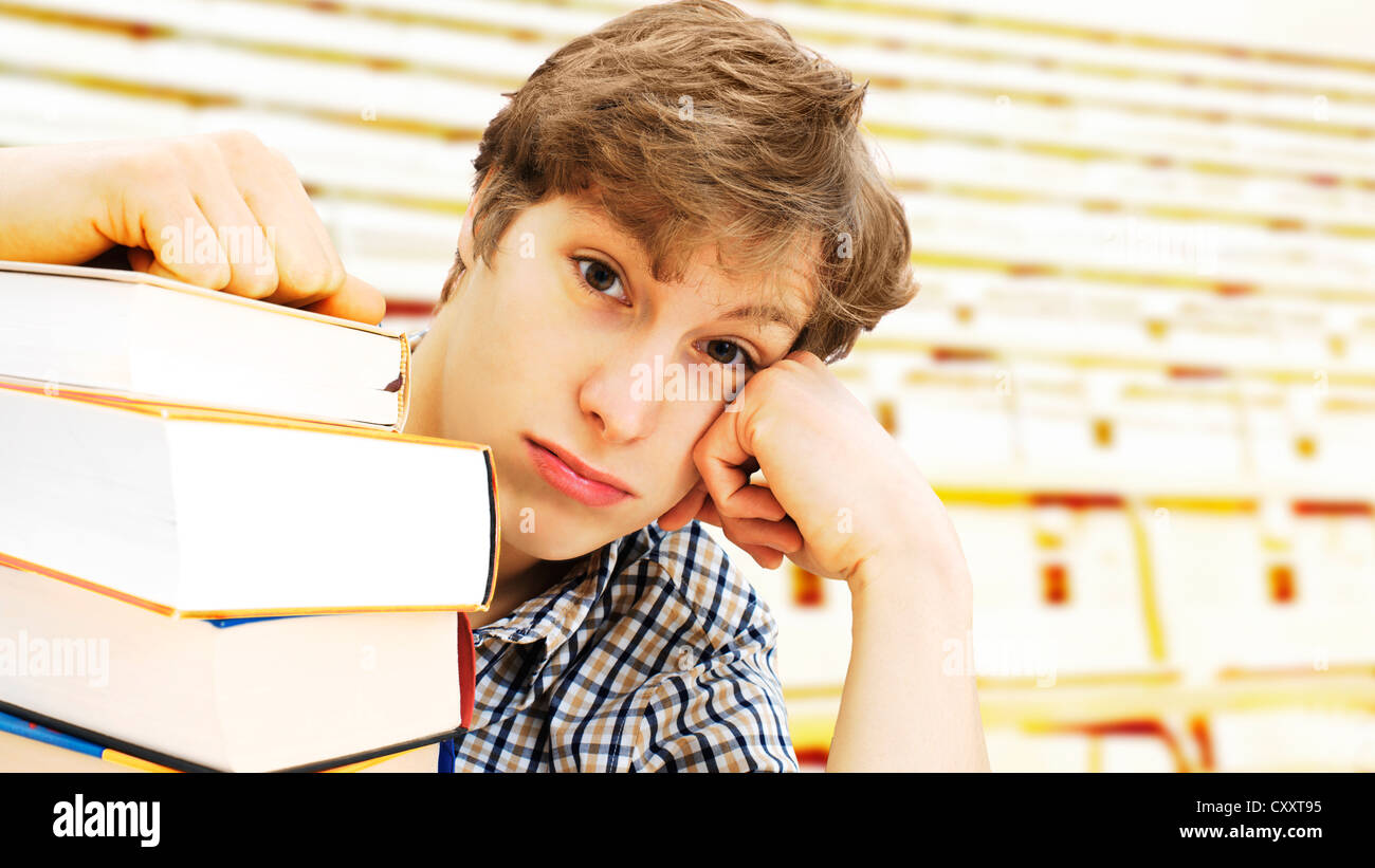 Study hall stacks books hi-res stock photography and images - Alamy