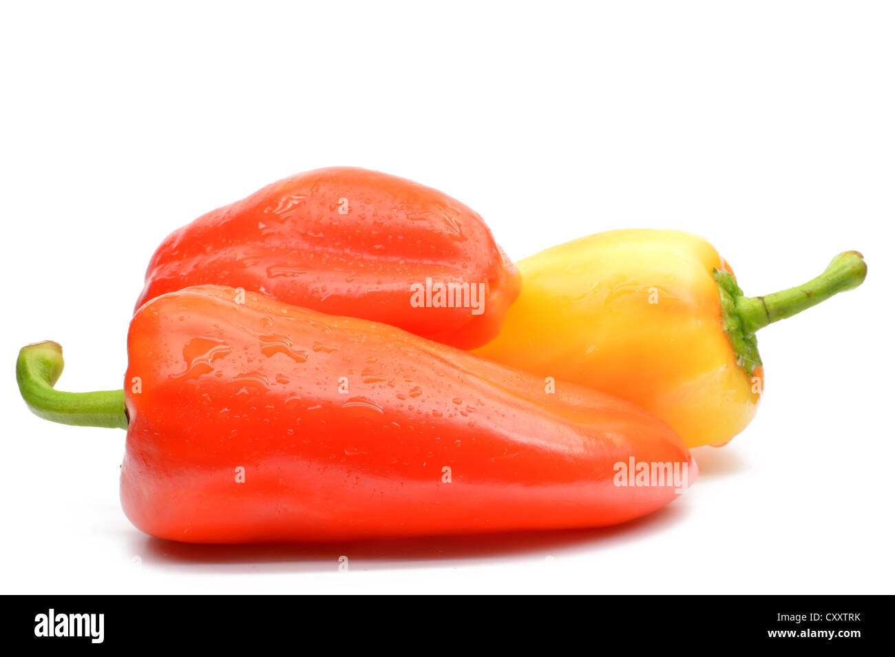 Bulgarian pepper close up on white background Stock Photo - Alamy