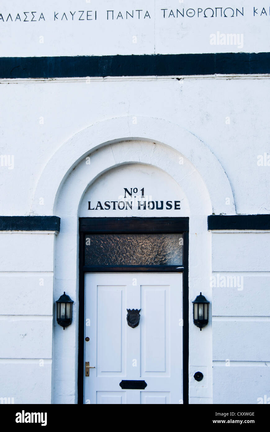 Door Laston House, Tenby Stock Photo - Alamy