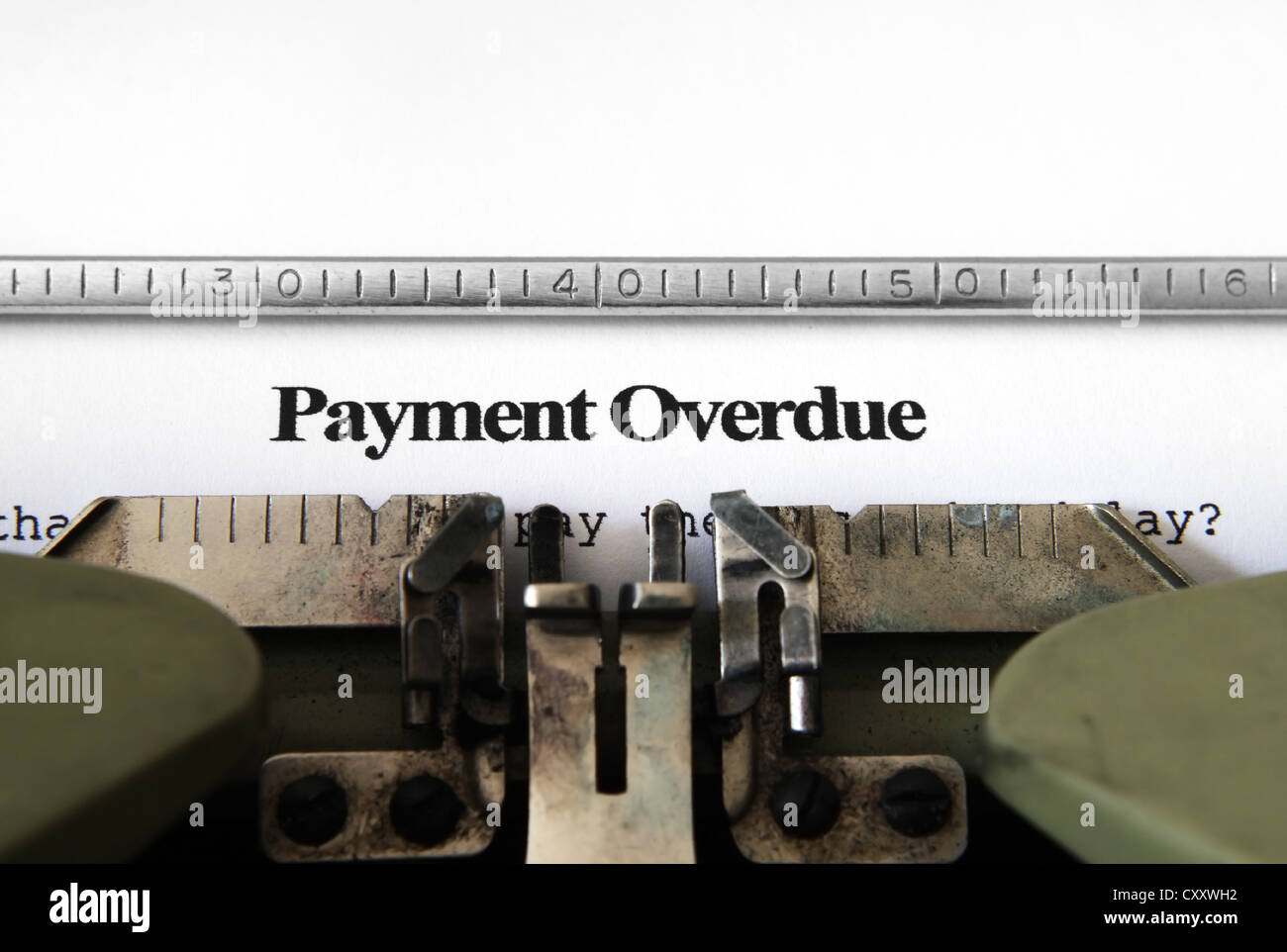 Document on typewriter Stock Photo - Alamy