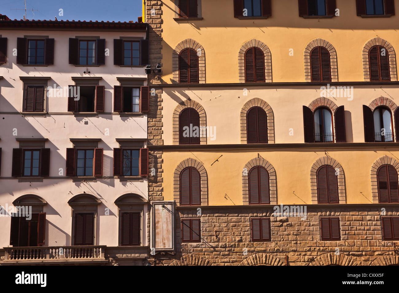 Typical building facades in Florence, Italy Stock Photo - Alamy