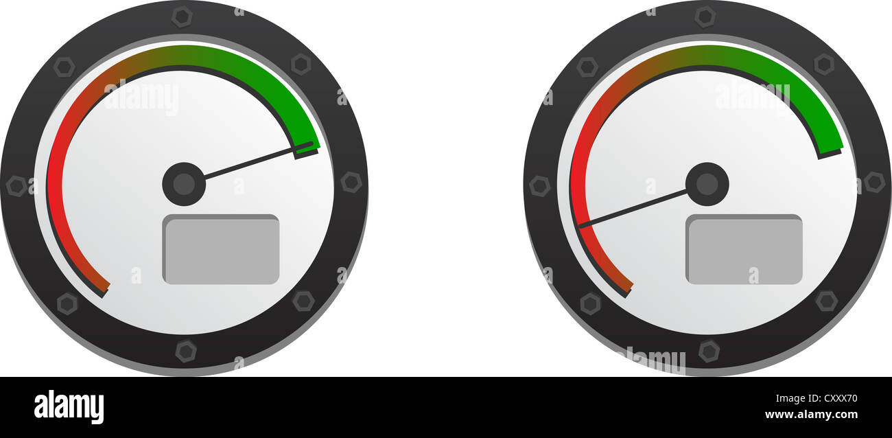 Downloads Speedometer With Two Emblems For Slow And Fast Connection ...