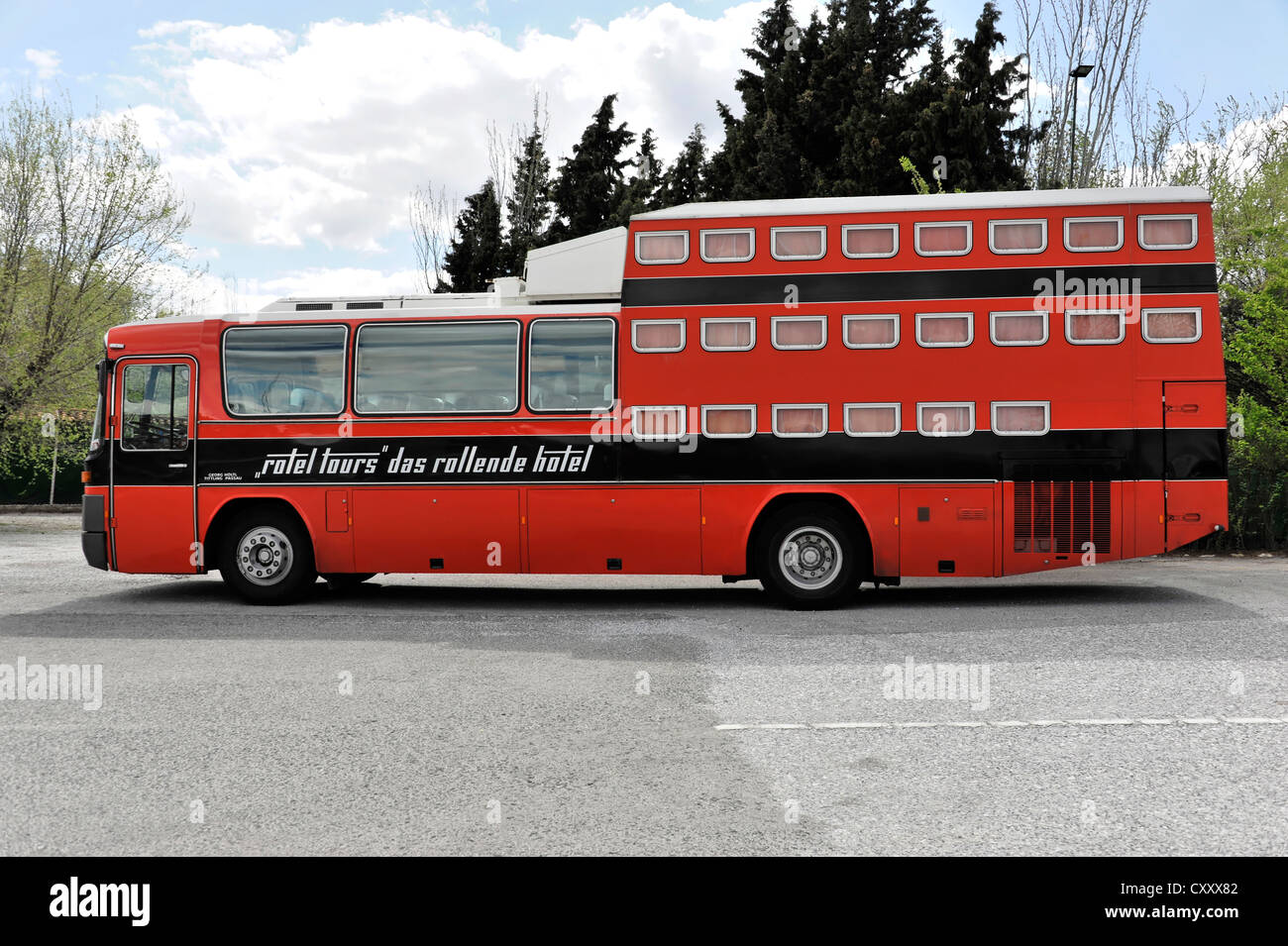 Rotel Bus, 20-seater, en route in Salobrena, Costa del Sol, Andalusia ...