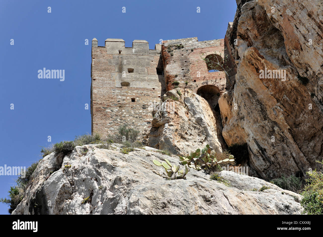 Moorish castle of Salobrena, Costa del Sol, Andalusia, Spain, Europe ...