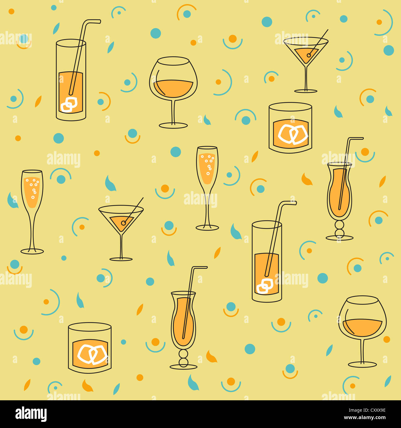 Seamless, Style Background for Alcohol Production and Packing Stock ...