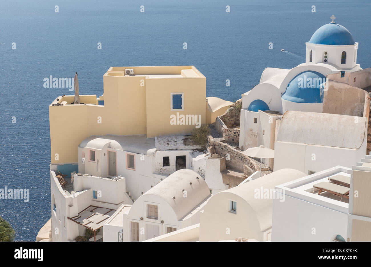 Stone building in Oia, Santorini island, Greece. Taken on October 2012 ...