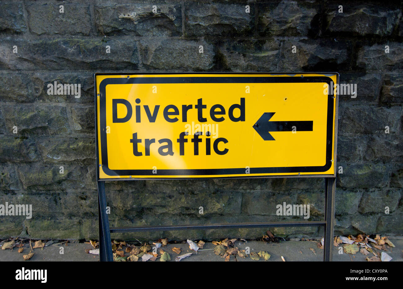 Diverted sign hi-res stock photography and images - Alamy
