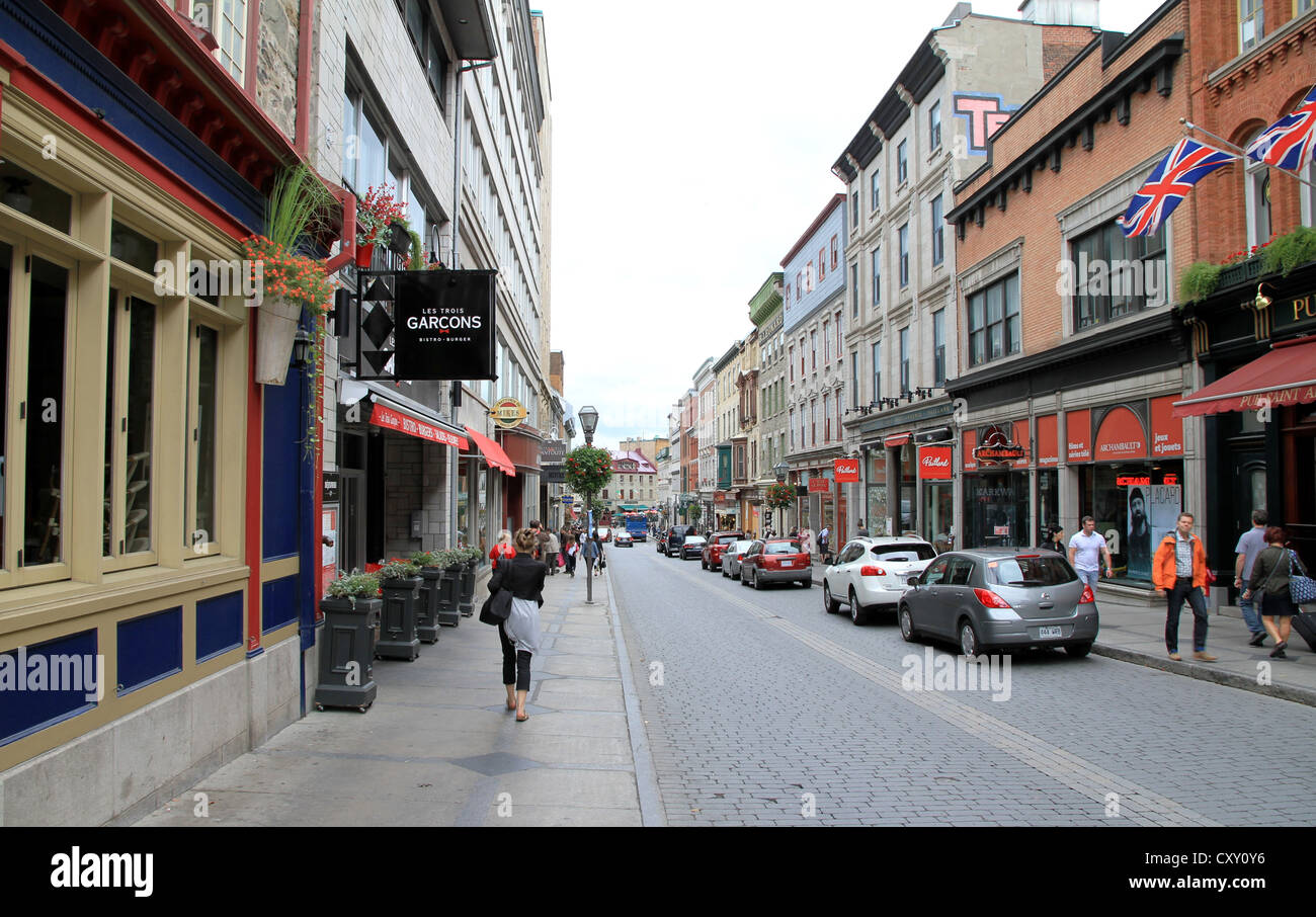 Quebec City Street View Stock Photo - Alamy