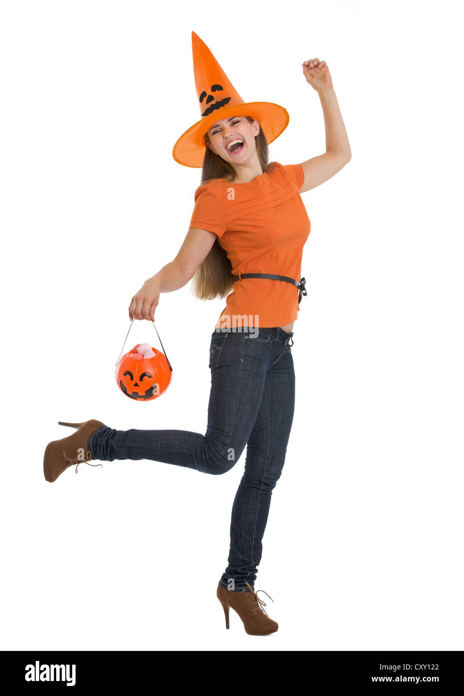 Portrait happy halloween symbol orange Cut Out Stock Images & Pictures ...