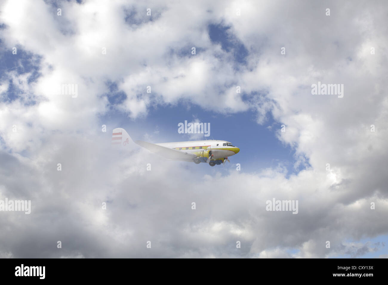 Aircraft plane flies in clouds hi-res stock photography and images - Alamy