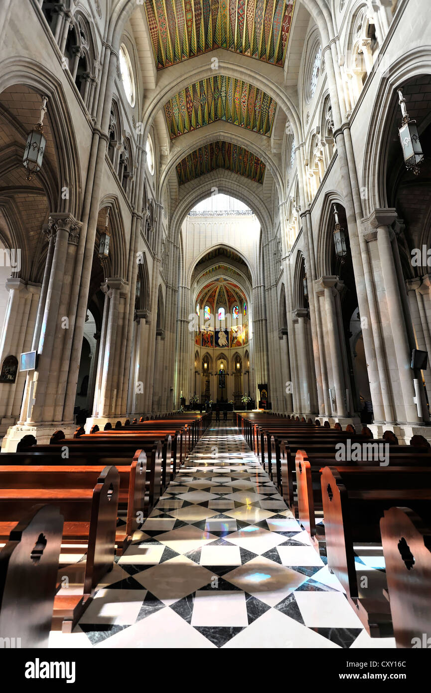 Interior view, Catedral de Nuestra Señora de la Almudena, Santa Maria ...