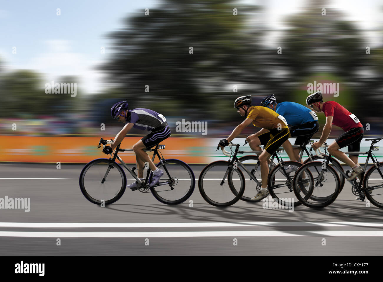 Cyclists, cycle race, competition Stock Photo - Alamy