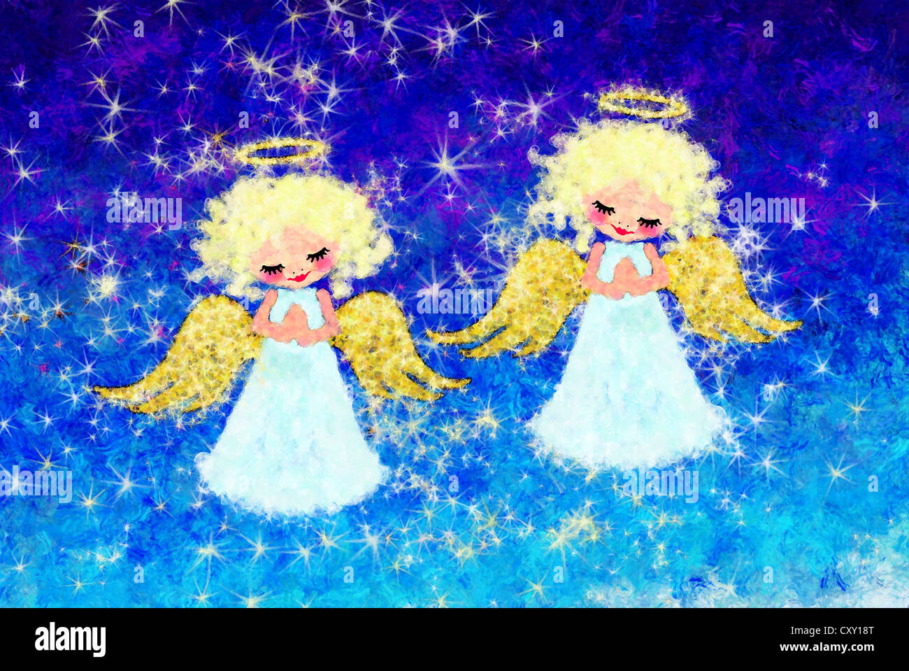 Angels christmas illustration hi-res stock photography and images - Alamy