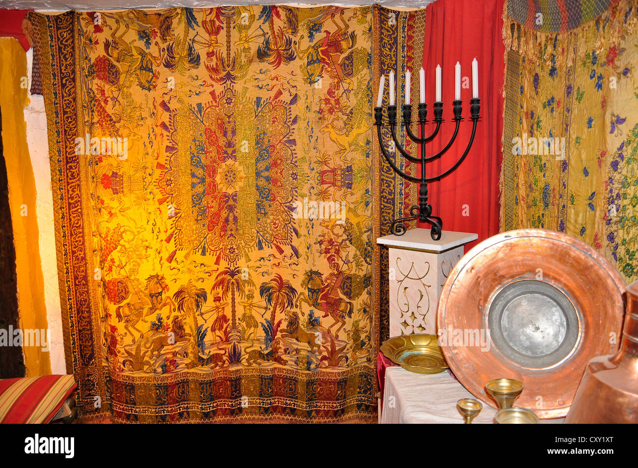 Decoration Christmas scenes, beautiful eastern pattern and candlestick ...