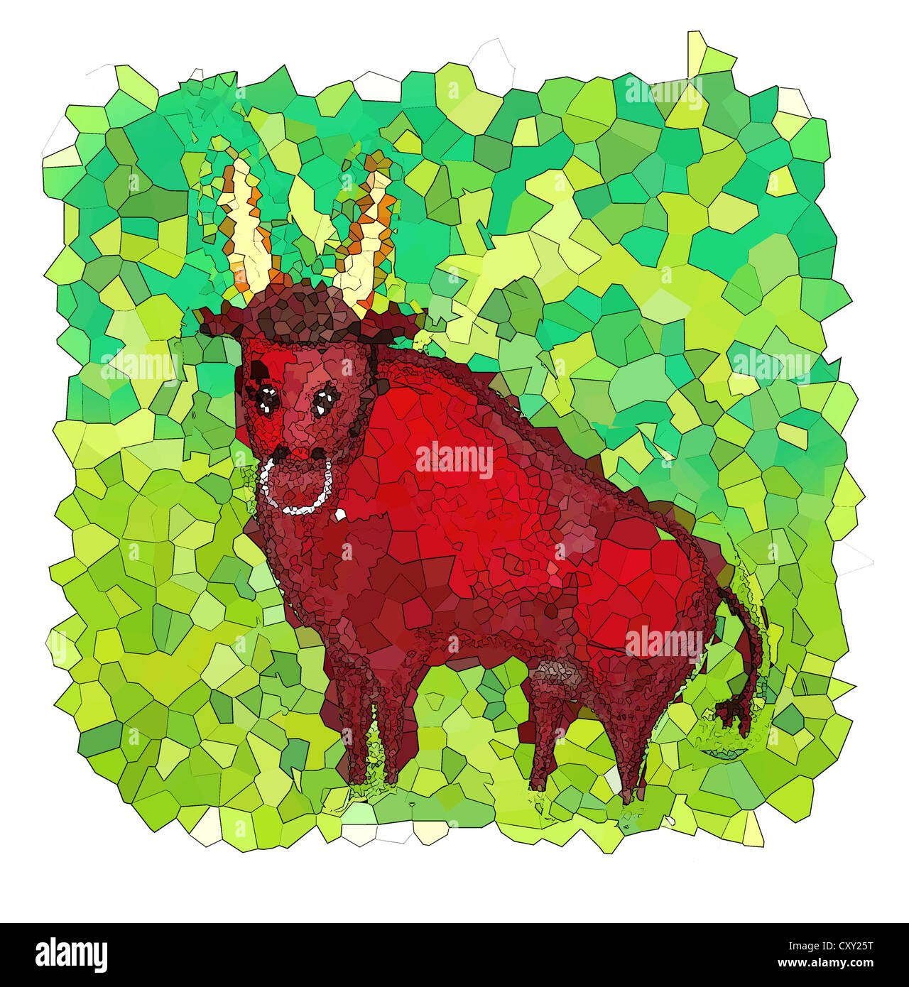 Zodiac sign, Taurus, horoscope, illustration Stock Photo - Alamy
