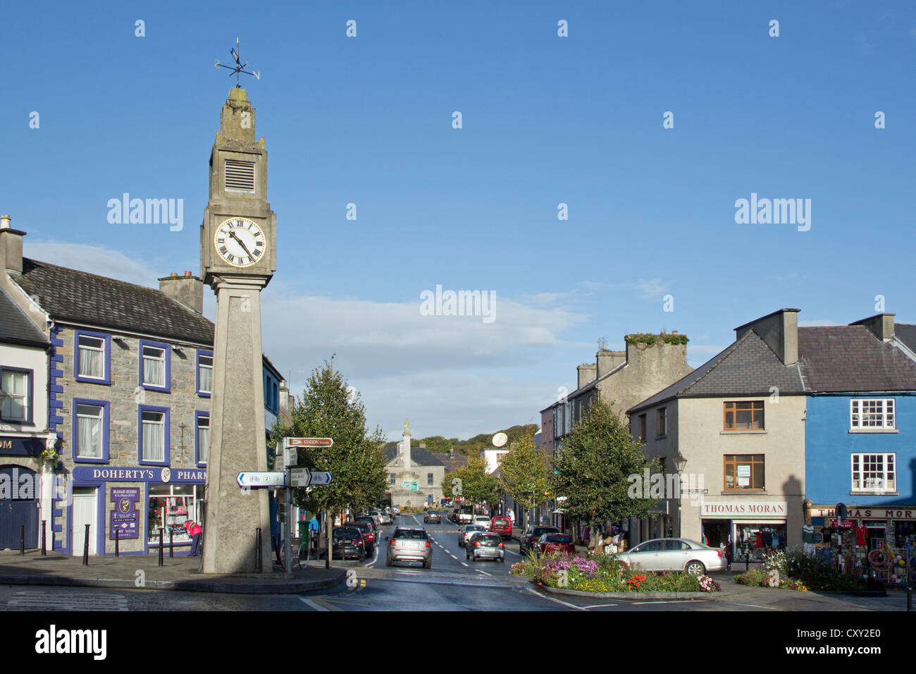 clock tower, Westport, County Mayo, Republic of Ireland Stock Photo - Alamy