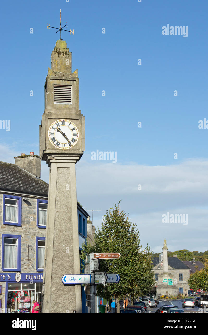 clock tower, Westport, County Mayo, Republic of Ireland Stock Photo - Alamy