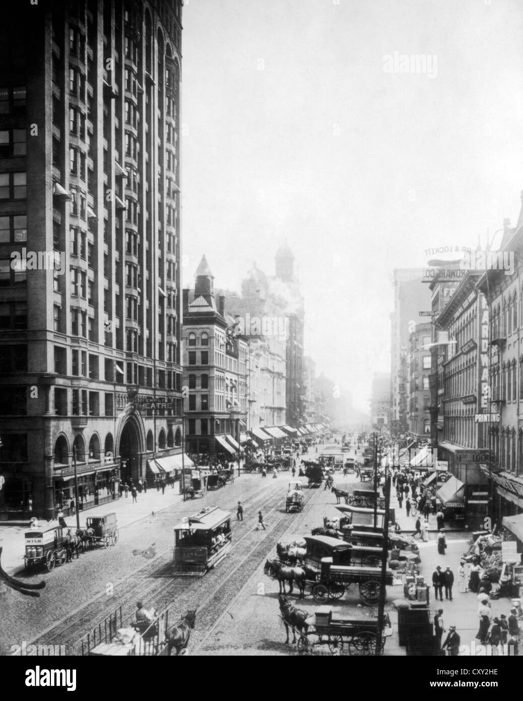 State Street, Chicago, Illinois, USA, Circa 1890 Stock Photo - Alamy