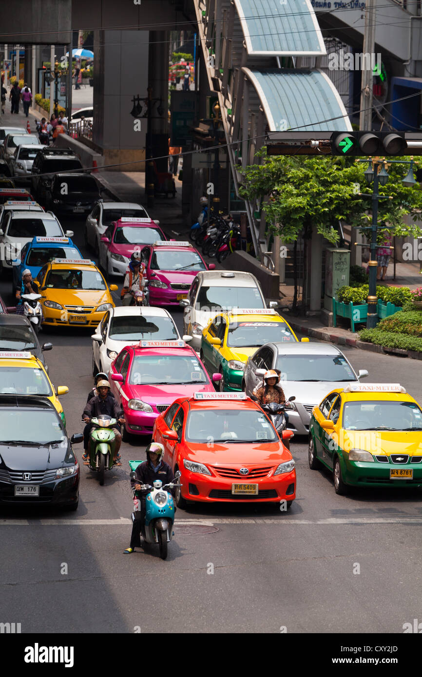 Heavy Traffic in Bangkok, Thailand Stock Photo - Alamy