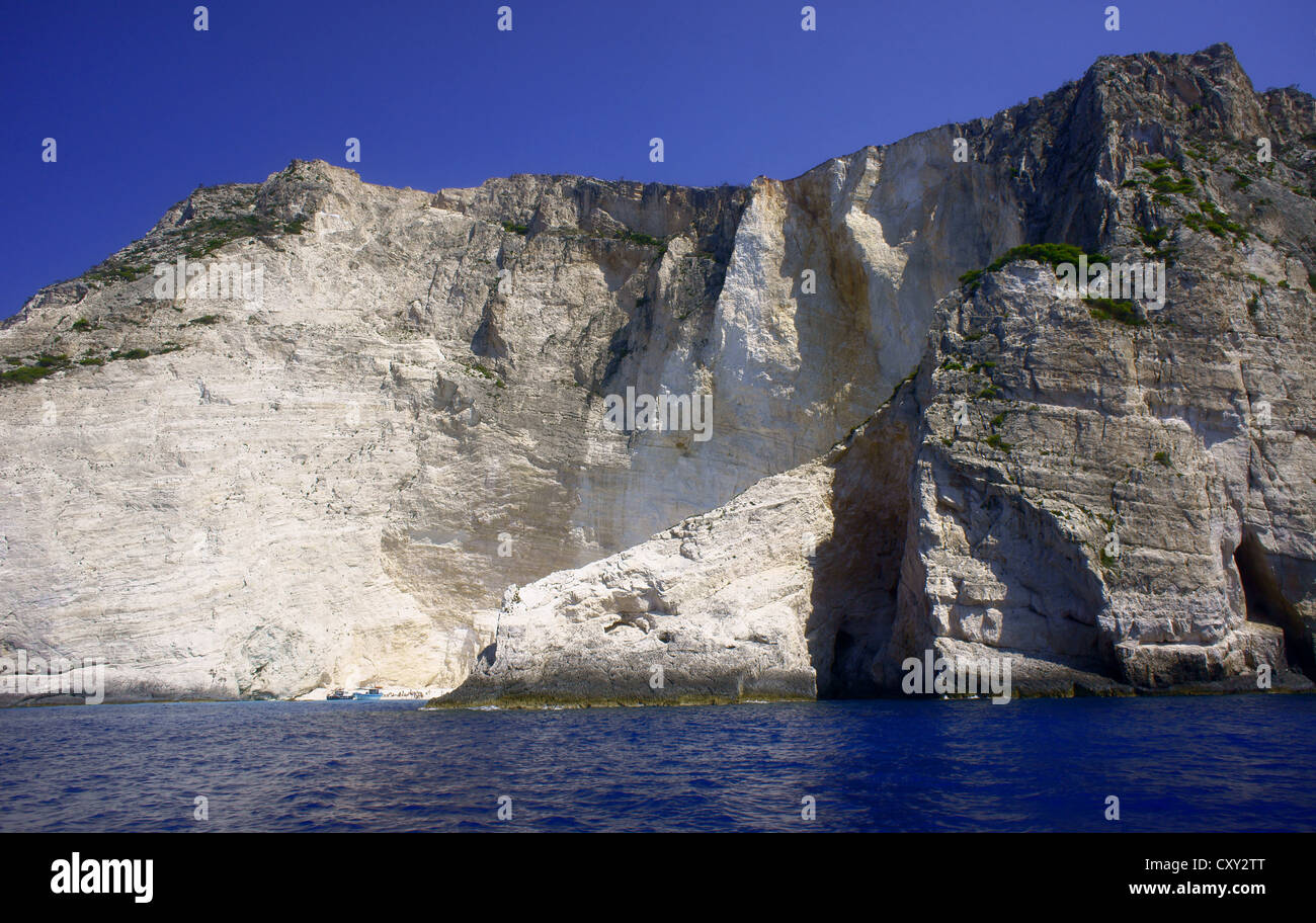 coast with cliff, Zakynthos island, Greece Stock Photo - Alamy