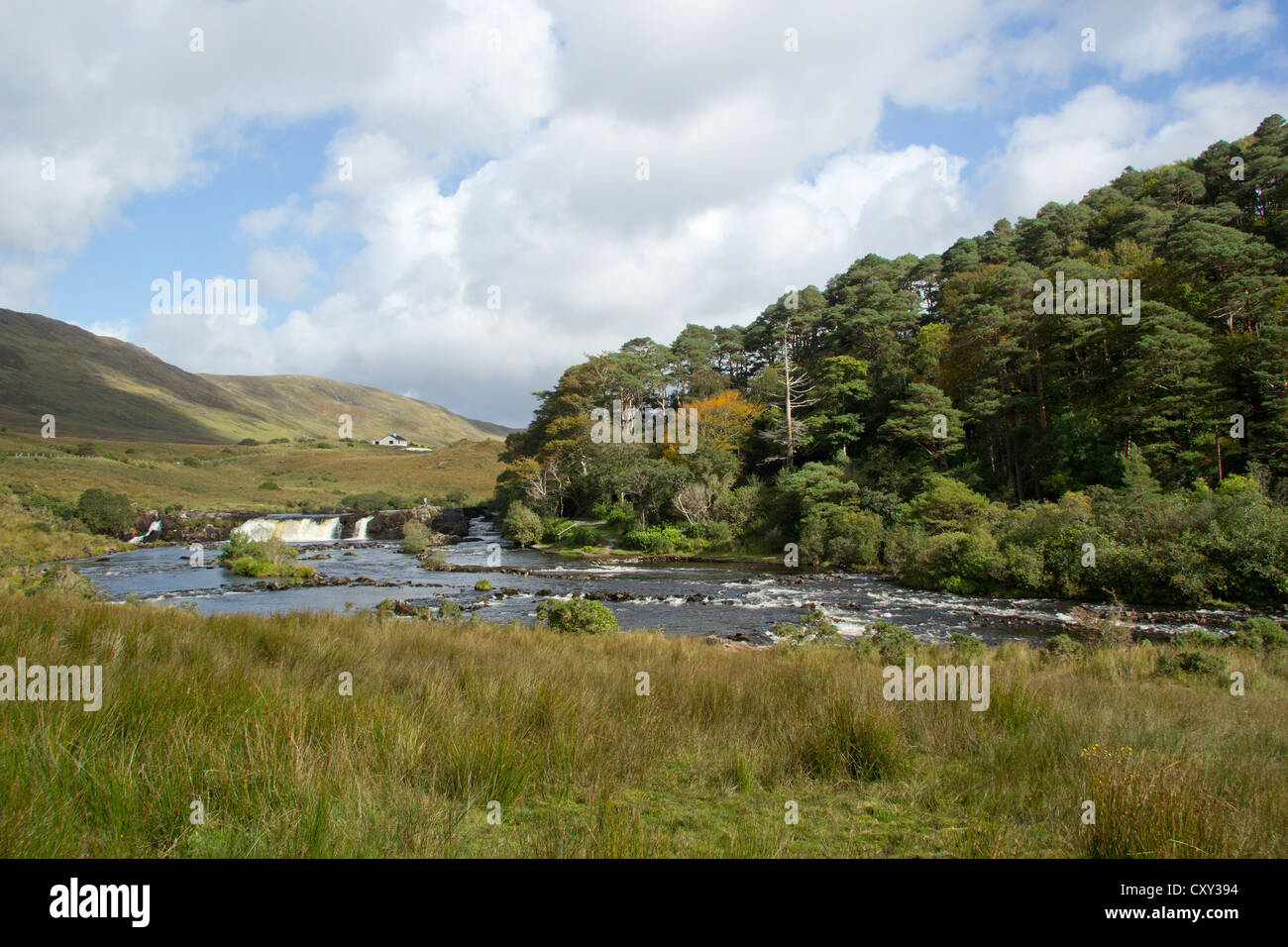 Aasleagh Waterfall, Leenane, Co. Galway, Republic of Ireland Stock ...