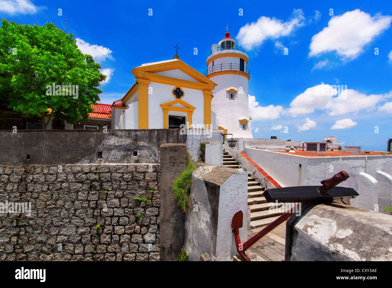 Guia Lighthouse, Fortress and Chapel, Macau Stock Photo - Alamy