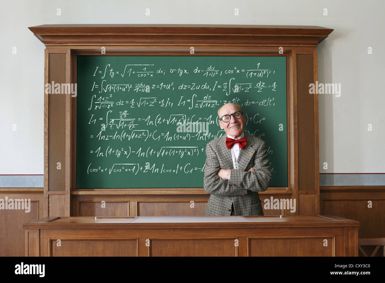Mad college professor blackboard hi-res stock photography and images ...