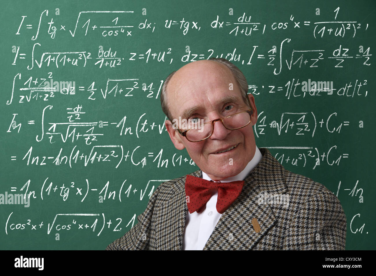 Professor, teacher, blackboard, mathematic formulas, equations ... Professor, teacher, blackboard, mathematic formulas, equations ...