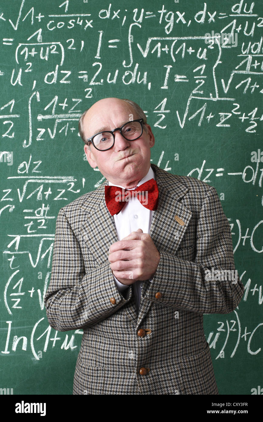 Mad college professor blackboard hi-res stock photography and images ...