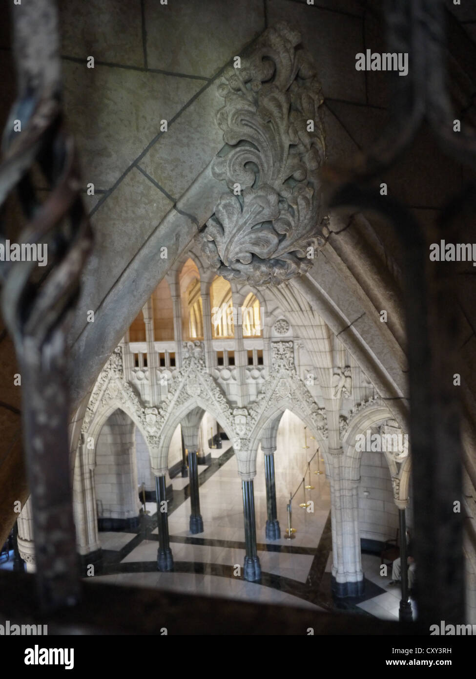 ottawa peace tower interior parliament hill Stock Photo - Alamy