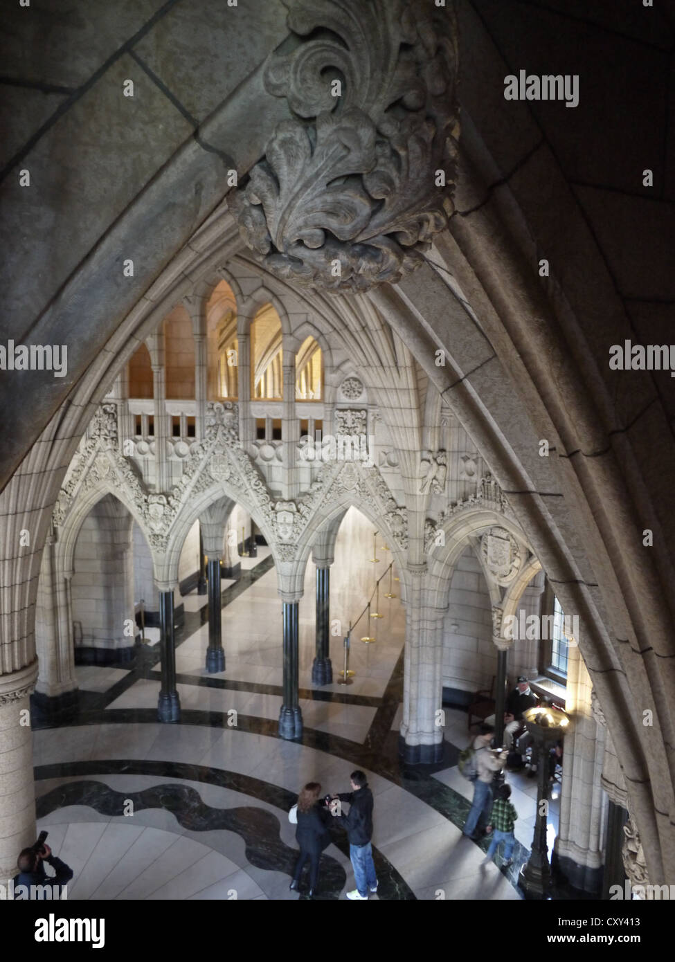 ottawa peace tower interior parliament hill Stock Photo - Alamy