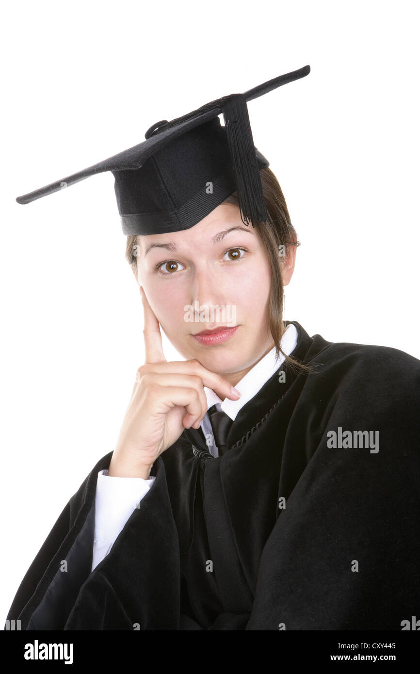 University graduate wearing a graduation cap Stock Photo - Alamy