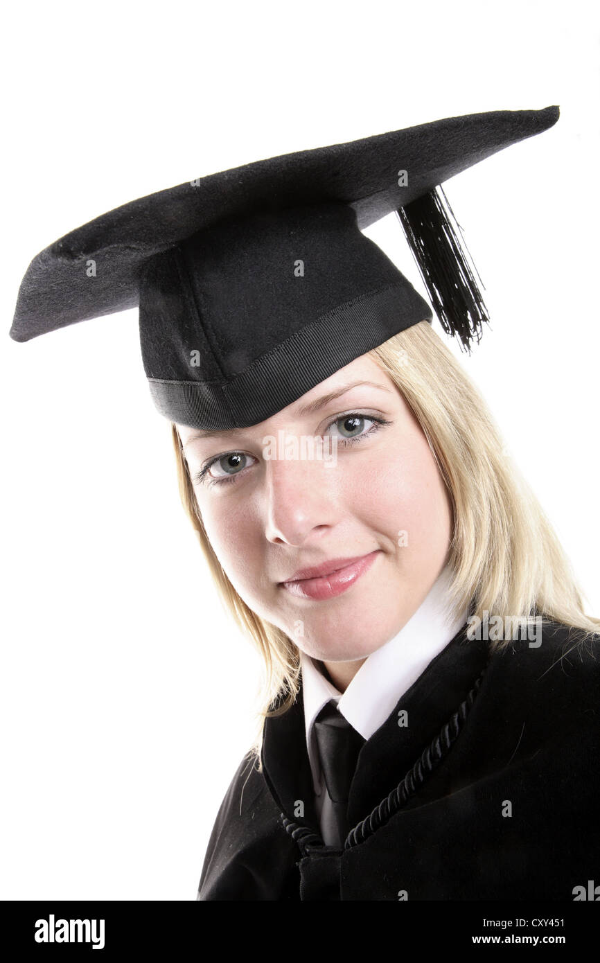 University graduate wearing a graduation cap Stock Photo - Alamy