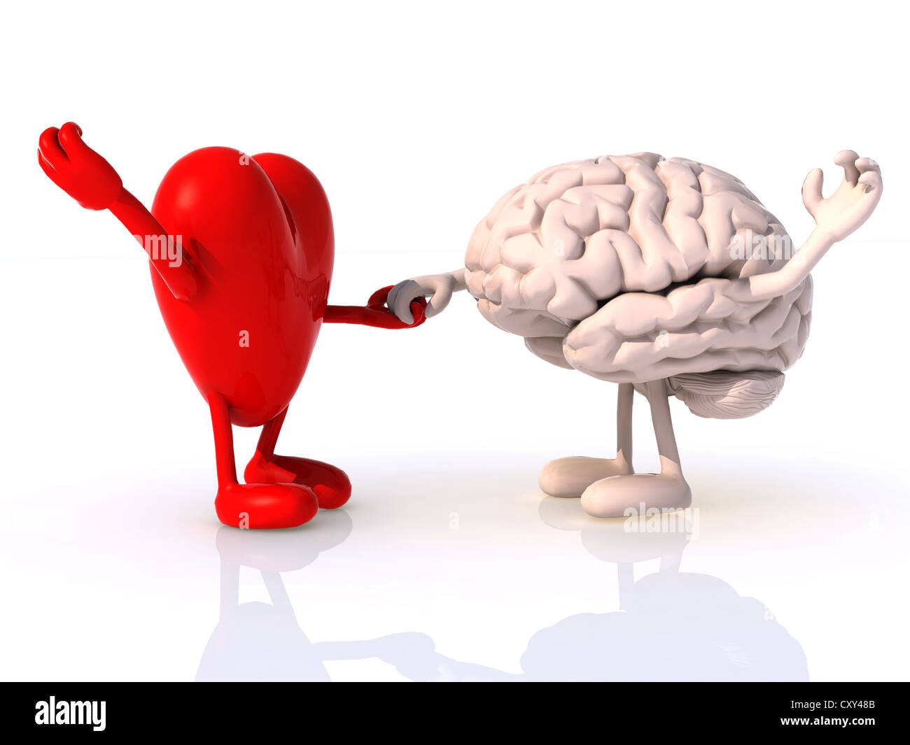 heart and brain that dance, concept of physical wellbeing Stock Photo ...