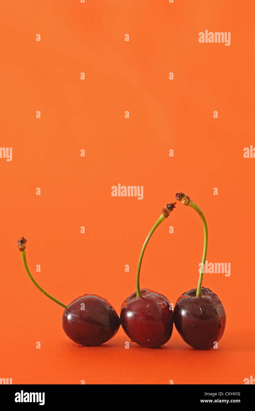Cherries three fruit hi-res stock photography and images - Alamy