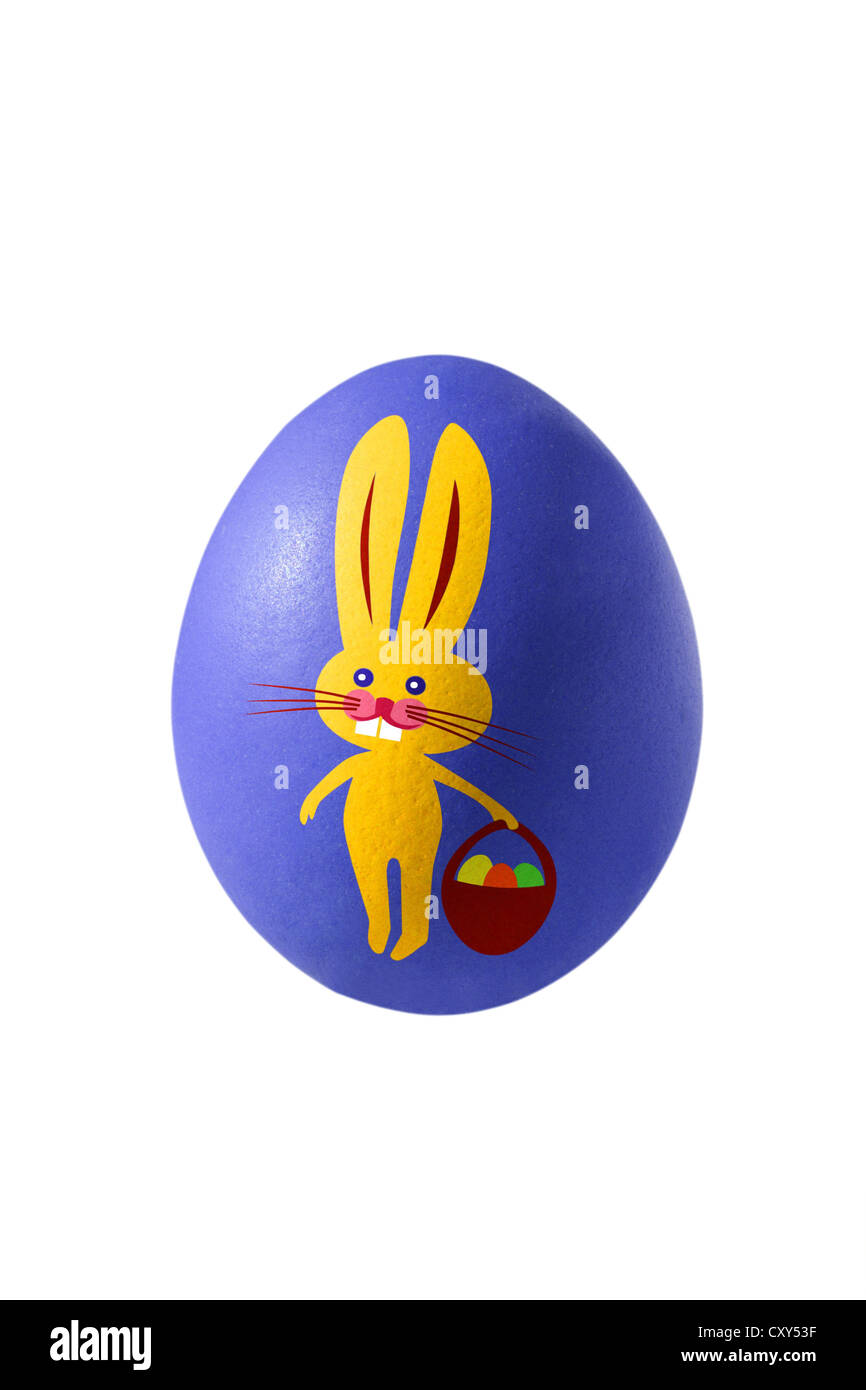 Painting a blue egg Cut Out Stock Images & Pictures - Alamy