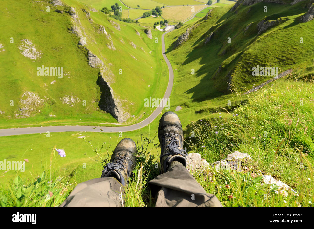 Hope Valley from Winnats Pass near Castleton in the Peak District ...