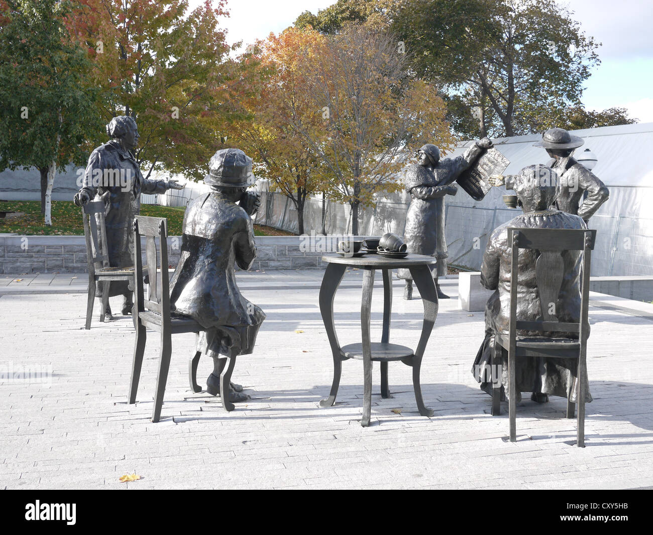 Statues Famous Five women Parliament Hill Ottawa Stock Photo - Alamy