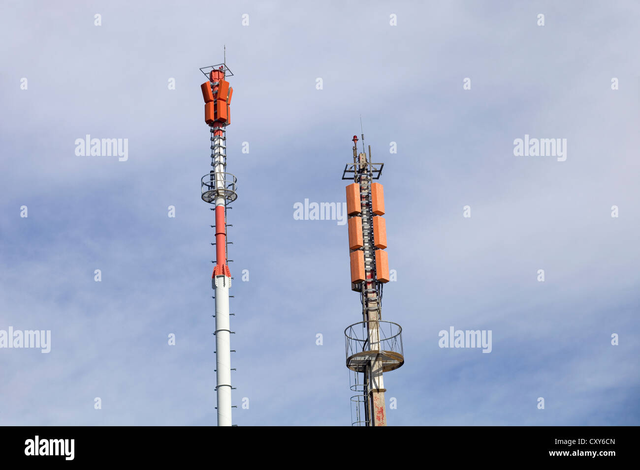 Telecommunications tower antennas under hi-res stock photography and ...