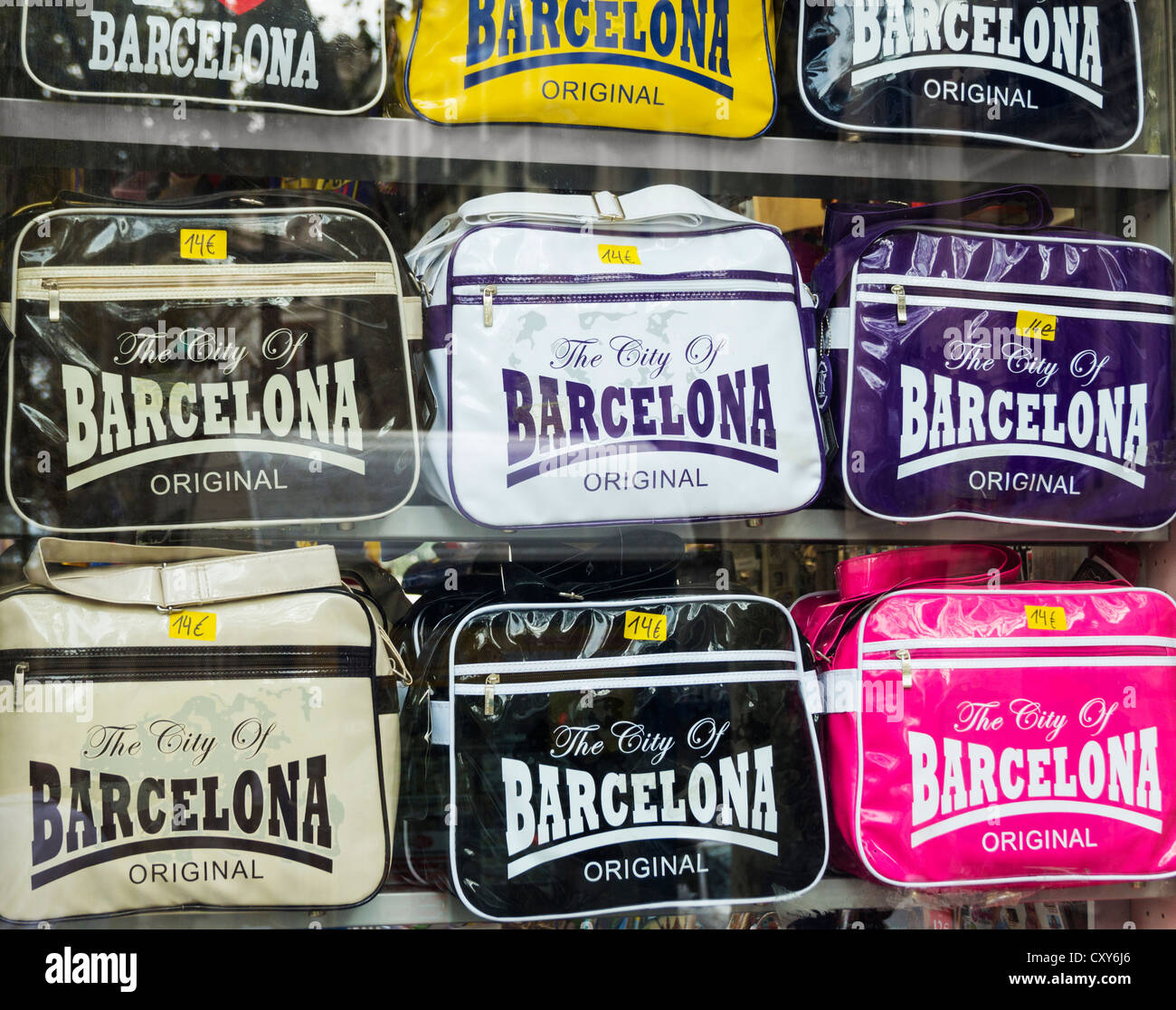 Market stall spain bags hi-res stock photography and images - Alamy