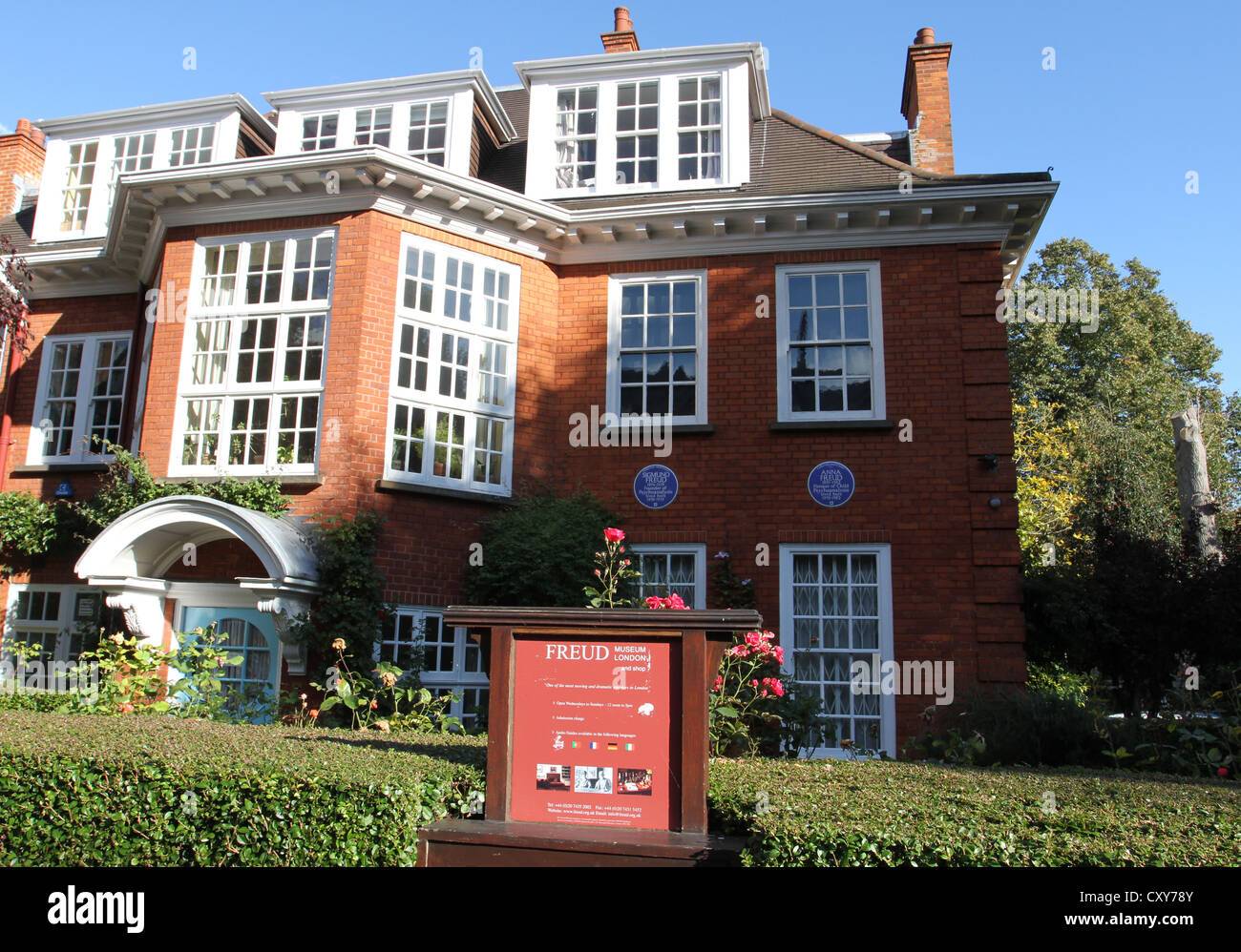 Exterior of Freud House Museum Hampstead London October 2012 Stock ...