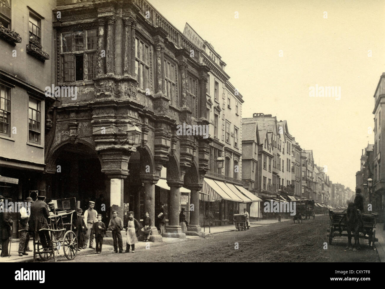 Guildhall, High Street, Exeter, Devon, England, ca 1865, by Francis ...