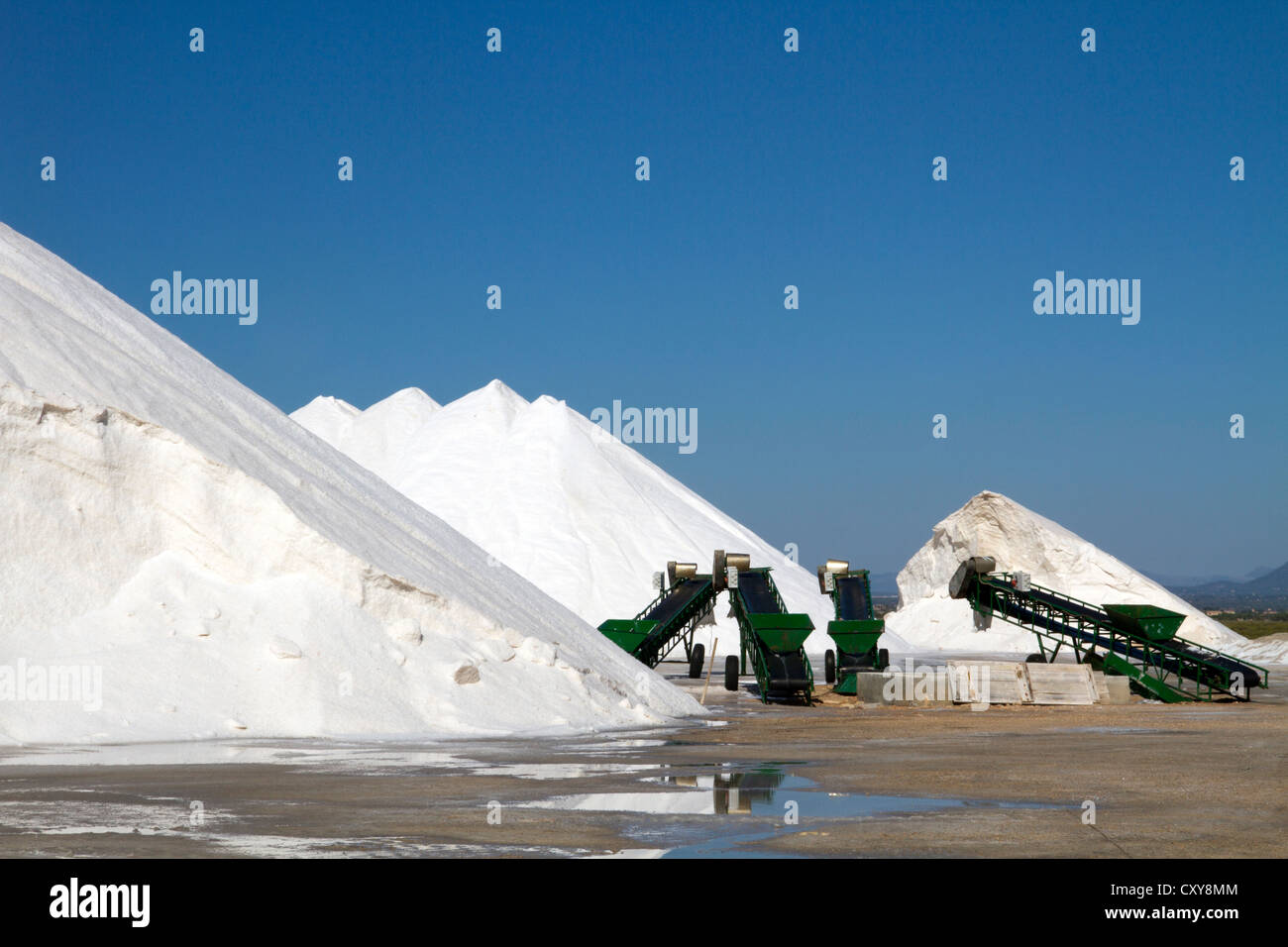 salt flats Es Trenc Mallorca Balearic Spain Stock Photo - Alamy