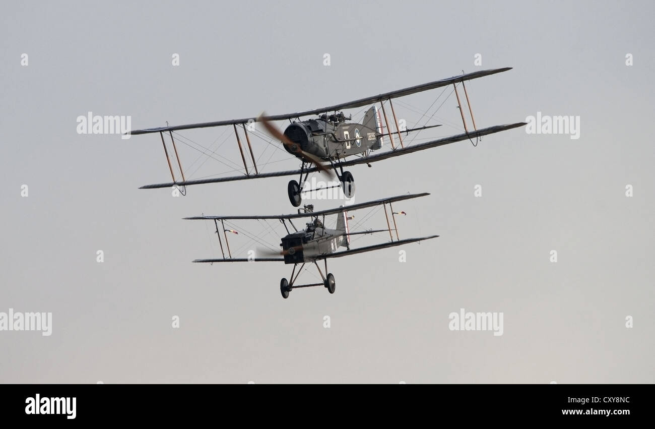 A Bristol F2B fighter and an SE5A in formation Stock Photo - Alamy
