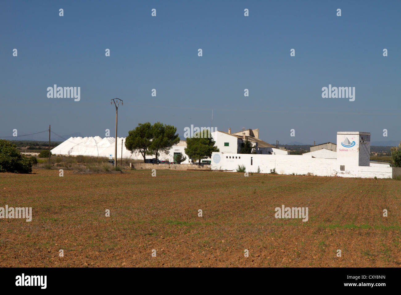 salt flats Es Trenc Mallorca Balearic Spain Stock Photo - Alamy