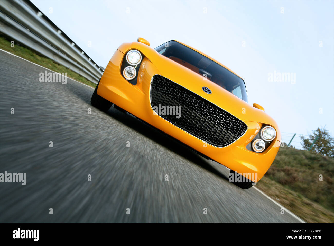 Low front view of sports concept car Stock Photo - Alamy