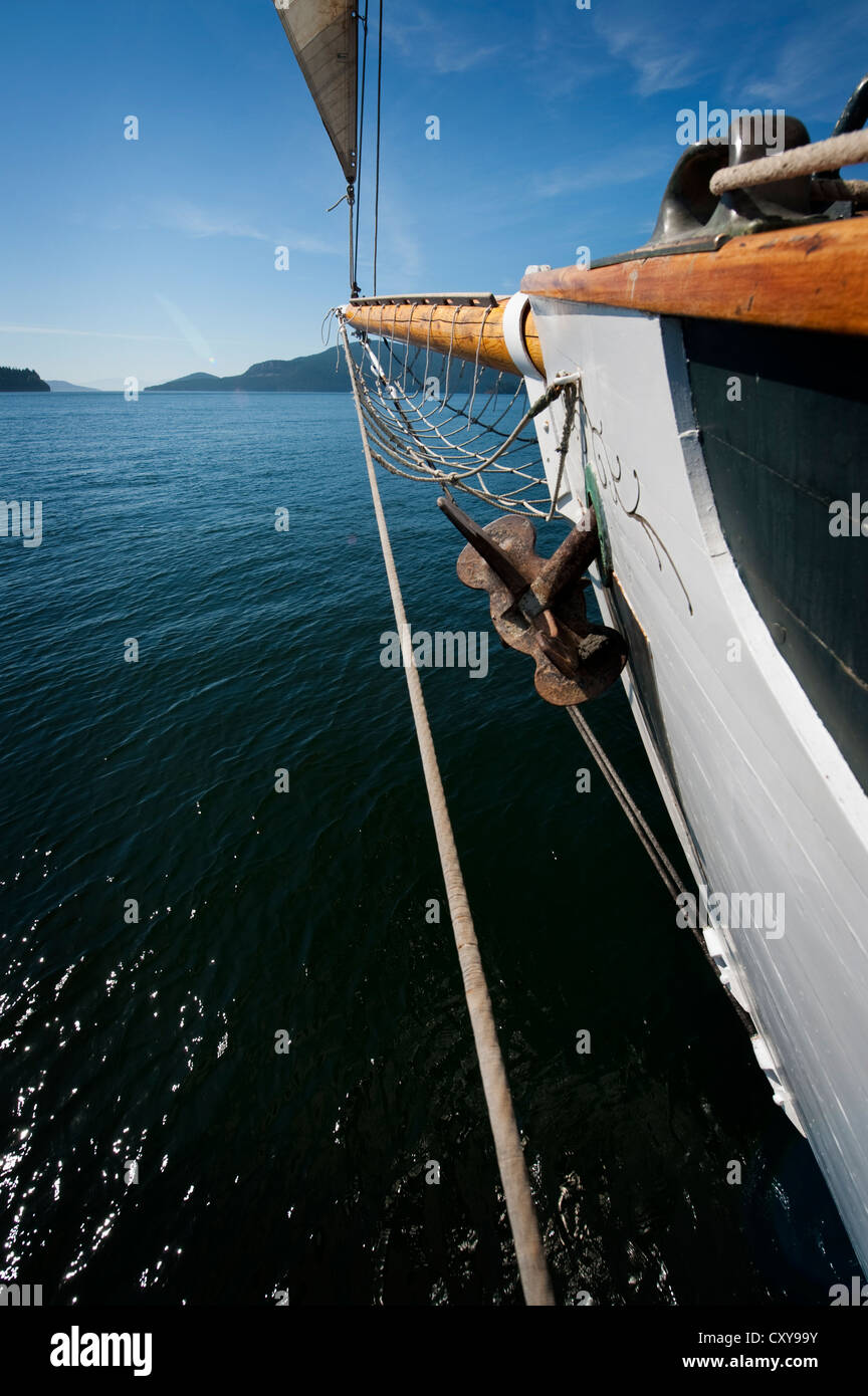 Aboard the historic tall ship "Zodiac" sailing through the San Juan ...